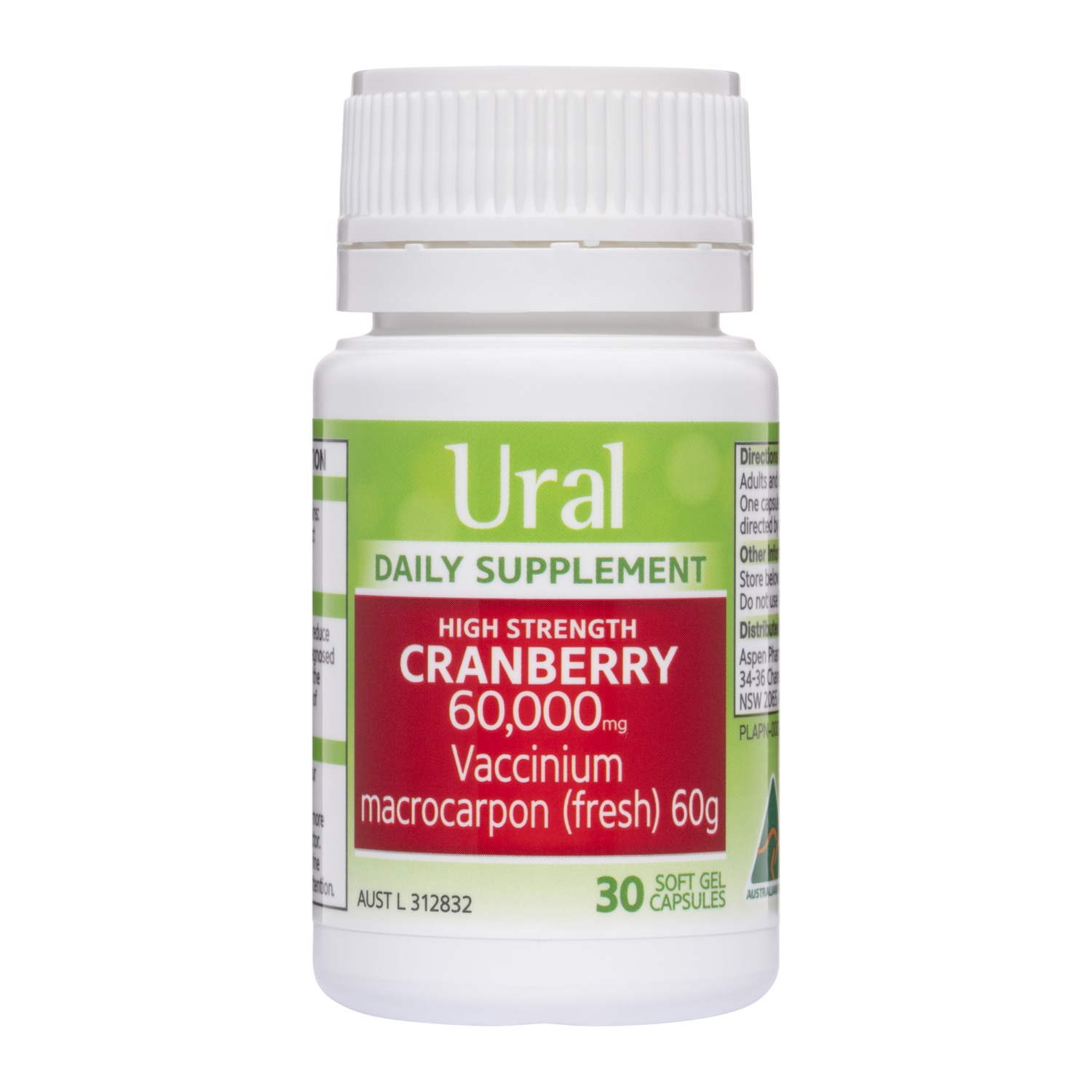Buy Ural High Strength Cranberry 60000mg 30 Capsules Online at Chemist ...