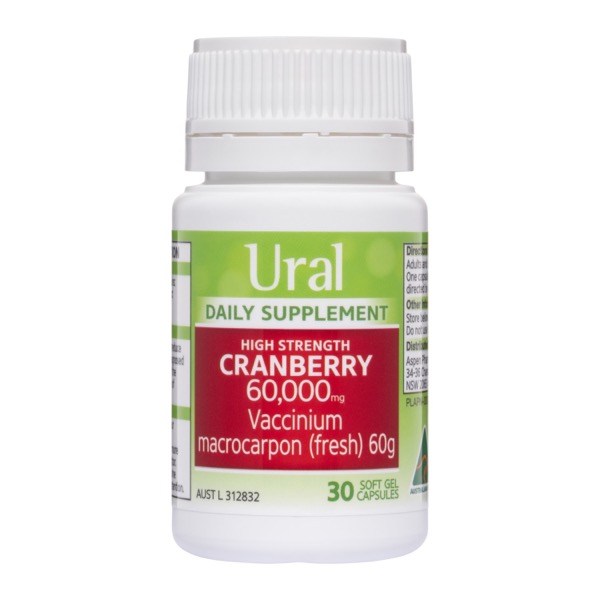 Buy Ural High Strength Cranberry 60000mg 30 Capsules Online at Chemist ...