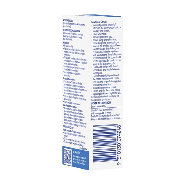 Buy Otrivin Adult Nasal Spray 10ml Online at Chemist Warehouse®