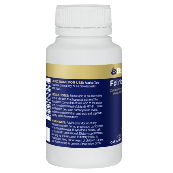 Buy BioCeuticals Folinic Acid 120 Capsules Online at Chemist Warehouse®
